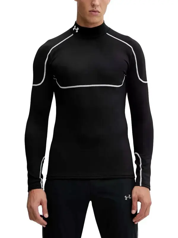 Under Armour Logo Appliqué Mock-neck T-shirt - Black