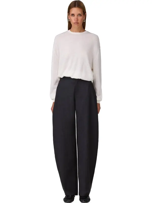 SAME Relaxed Cashmere Crewneck - Cream