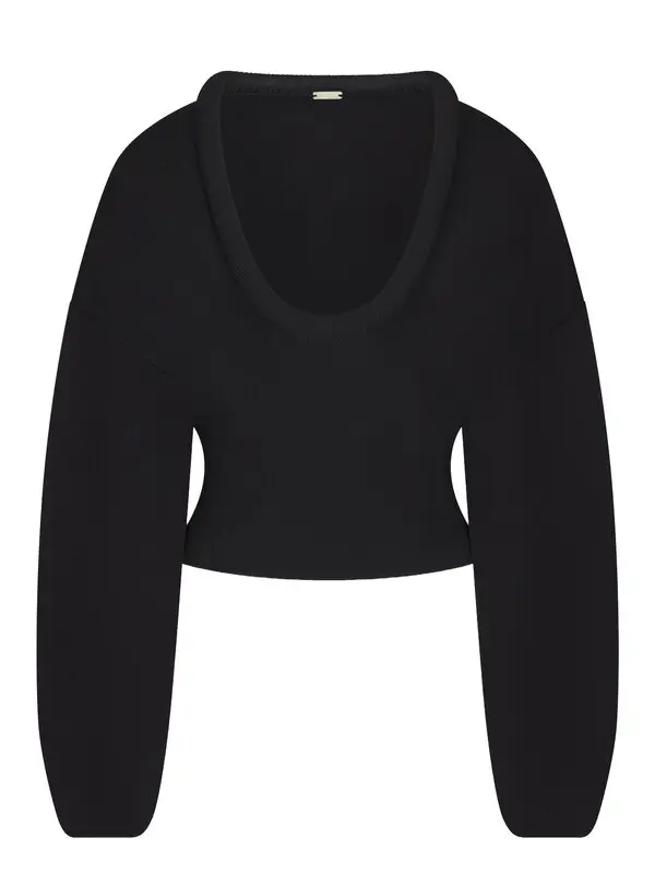 SAME Knit Barrel Sweater - Black