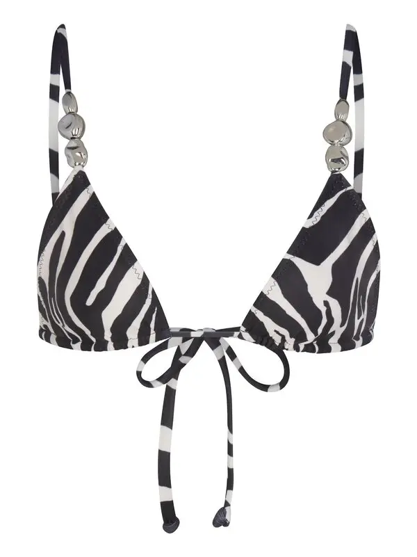 SAME Stone Strap Triangle Top - Zebra