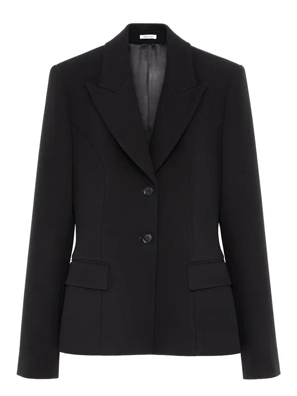 Alexander McQueen Bonded Crepe Single-breasted Jacket - Black