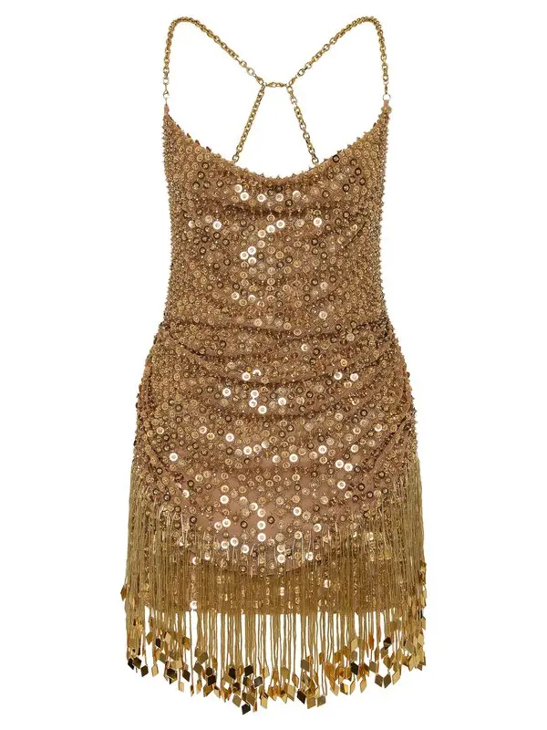 Rachel Gilbert Koda Sequin Mini Dress - Gold