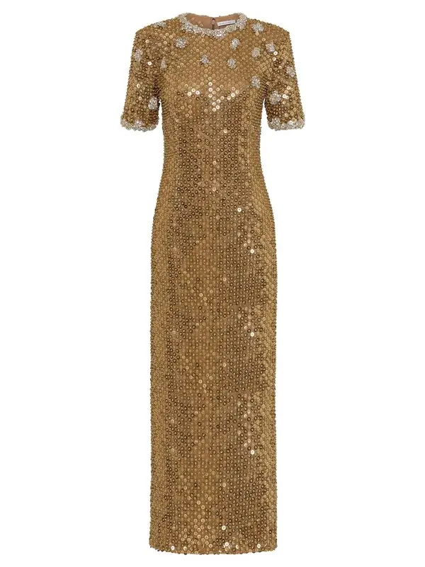 Rachel Gilbert Kylo Gown - Gold
