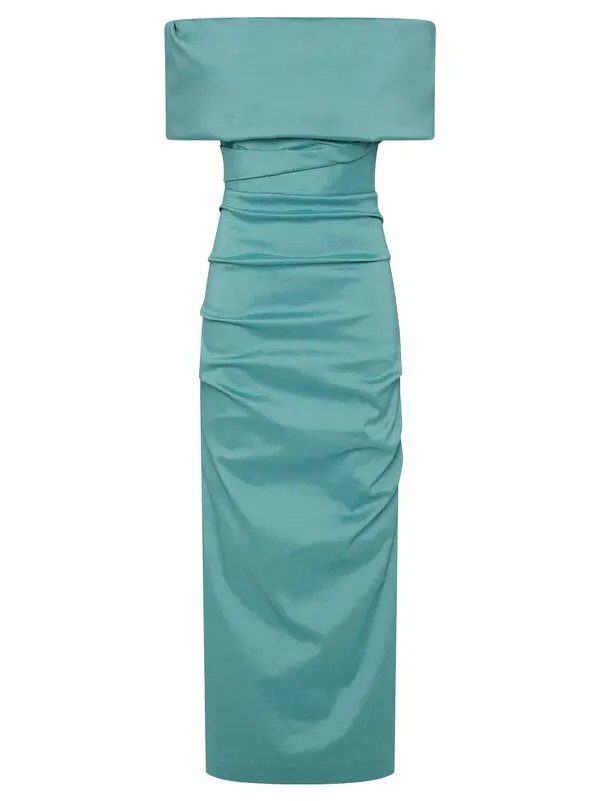 Rachel Gilbert Livia Midi Dress - Light Blue