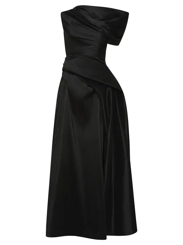 Rachel Gilbert Banks One-shoulder Gown - Black