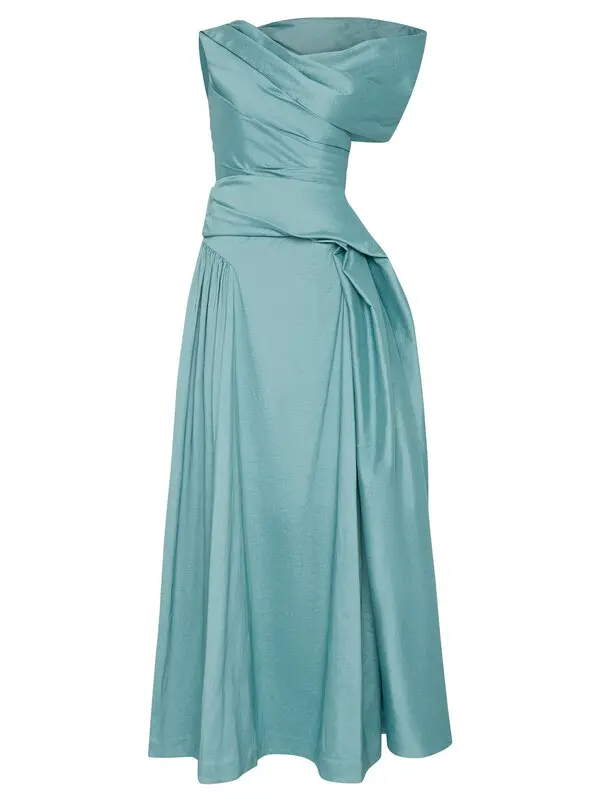 Rachel Gilbert Banks One-shoulder Gown - Light Blue