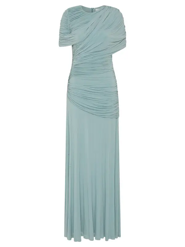 Rachel Gilbert Cyan Gown - Light Blue