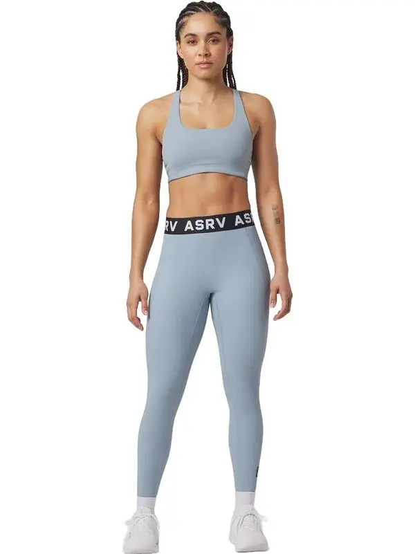 ASRV Lycra Ribbed Legging - Light Sky