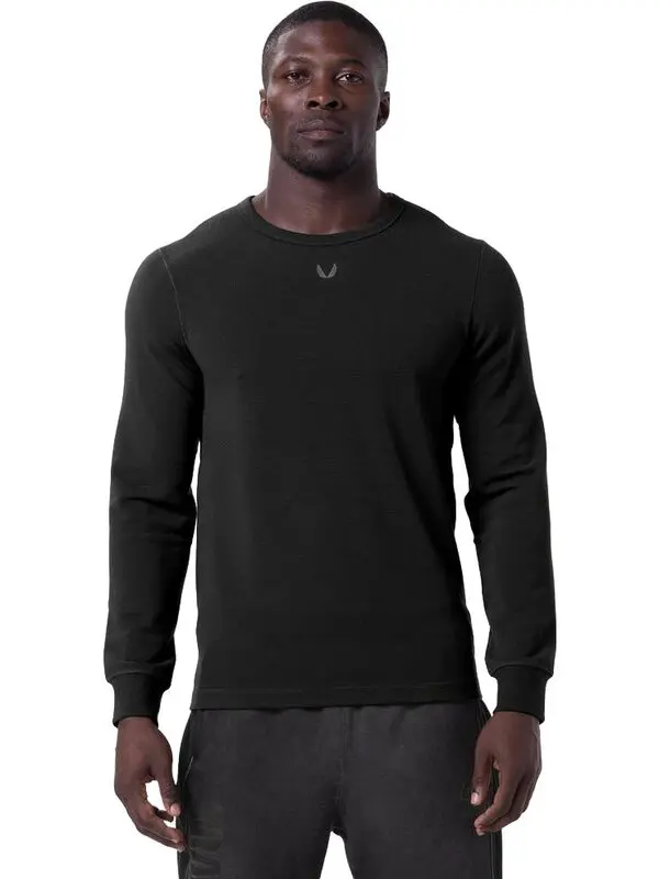ASRV Waffle Knit Long Sleeve - Black