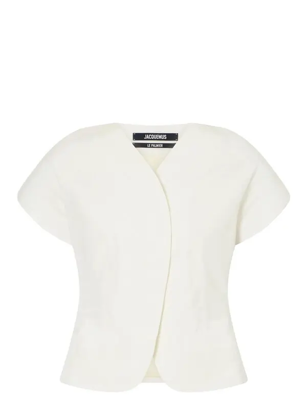 Jacquemus La Veste Ovalo Faille Blazer - White