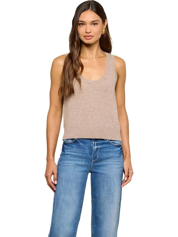 L'Agence Filou Cashmere Tank Top - Cobblestone
