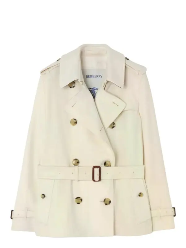 Burberry Cashmere Kensington Trench Jacket - Neutrals