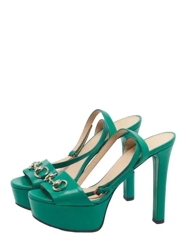 Gucci Horsebit Ankle-strap Sandals - Green