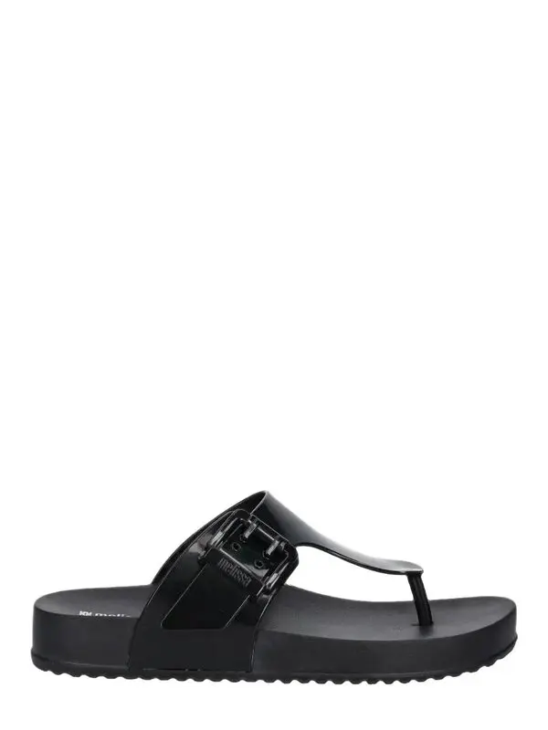 Melissa Cozy Buckle-detail Flip-flops - Black