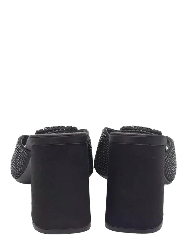 Prada Crystal-embellished Sandals - Black