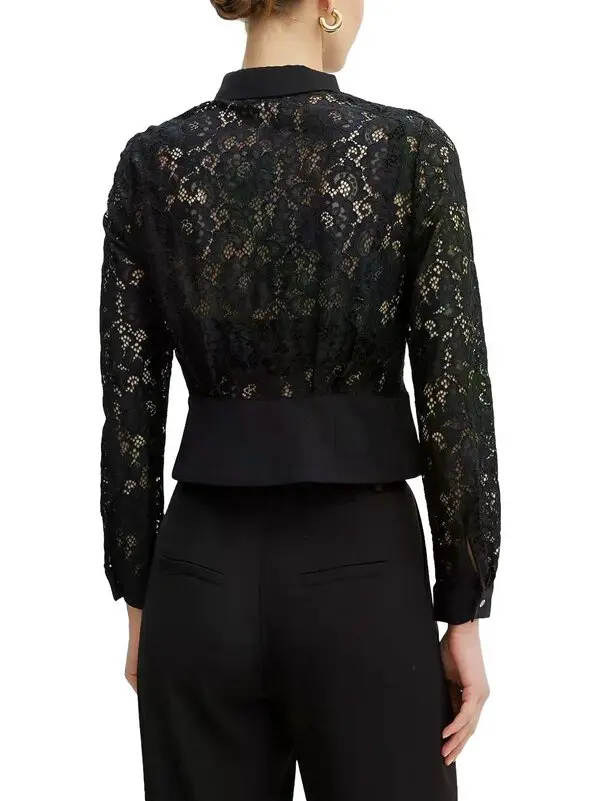 MORGAN Cegil Lace-embelished Shirt - Blue