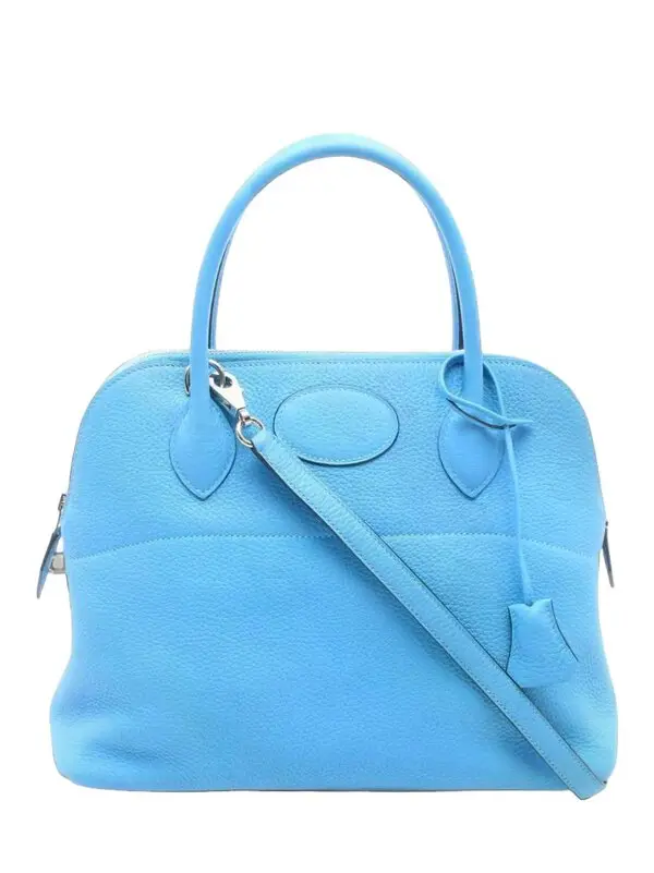 Hermès 2020 Bolide 31 Bovine Leather Tote Bag - Blue