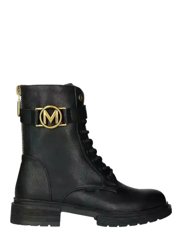 MEXX Kimberly Glad Logo-plaque Lace-up Ankle Boots - Black