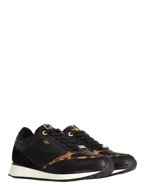 MEXX Solora Rare Leopard-print Panelled Sneakers - Black