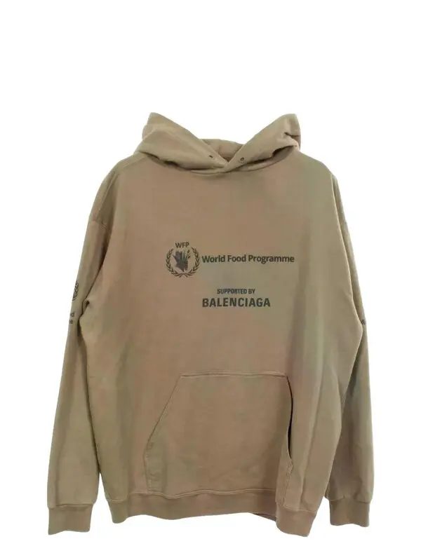 Balenciaga 2000s Wfp Logo-print Hoodie - Green