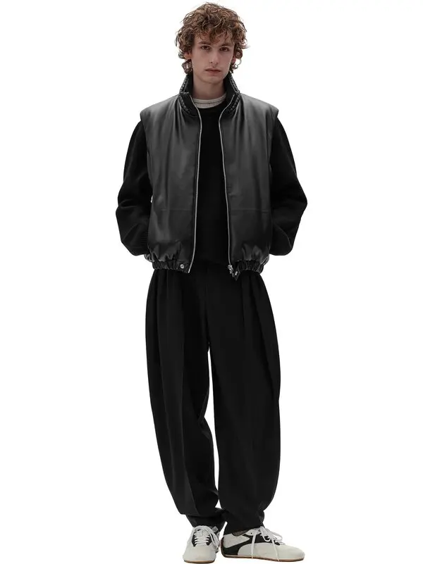 Bottega Veneta Padded Leather Gilet - Double Black