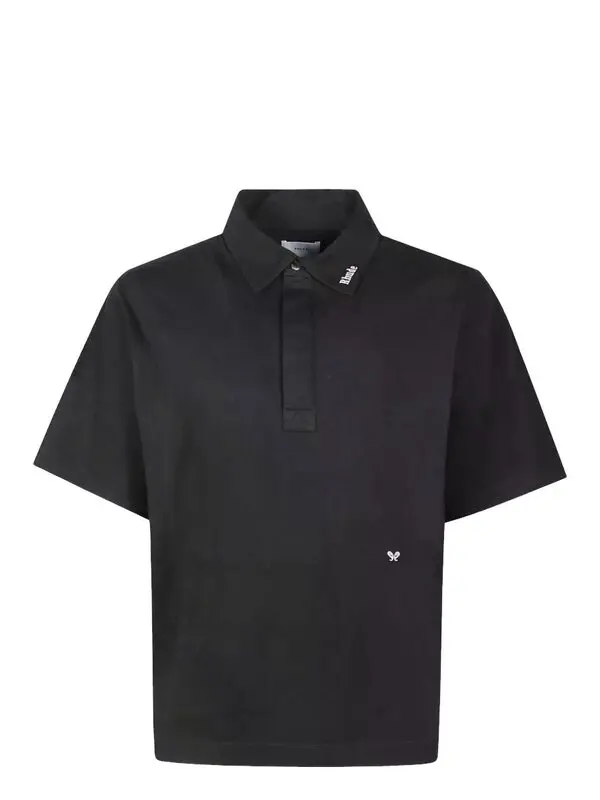 Rhude Logo-embroidered Polo Shirt - Black