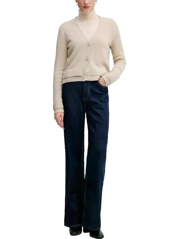 Sisley V-neck Cardigan - Neutrals