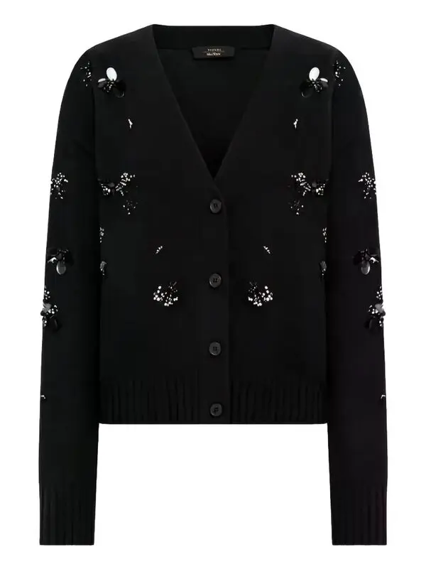 TWINSET Actitude Bead-embellished Cardigan - Black