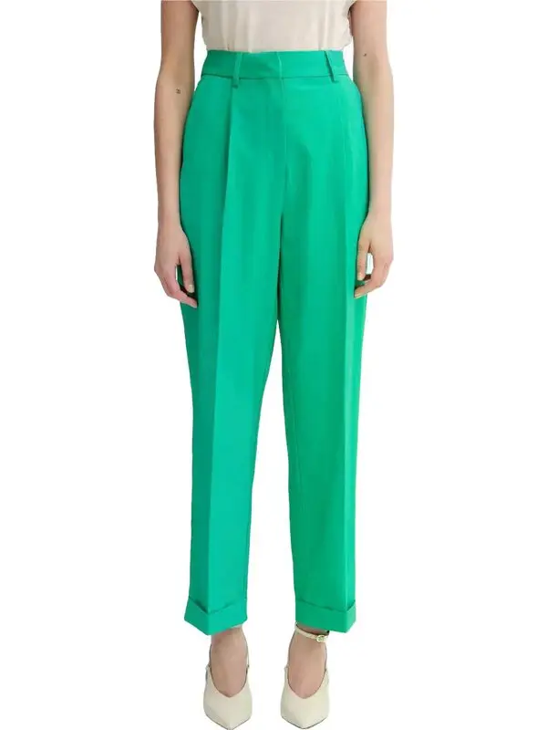 MORGAN Pleated Trousers - Green