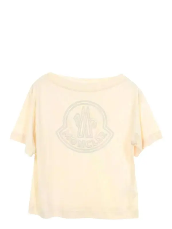 Moncler 2010s Logo Boat Neck T-shirt - Neutrals