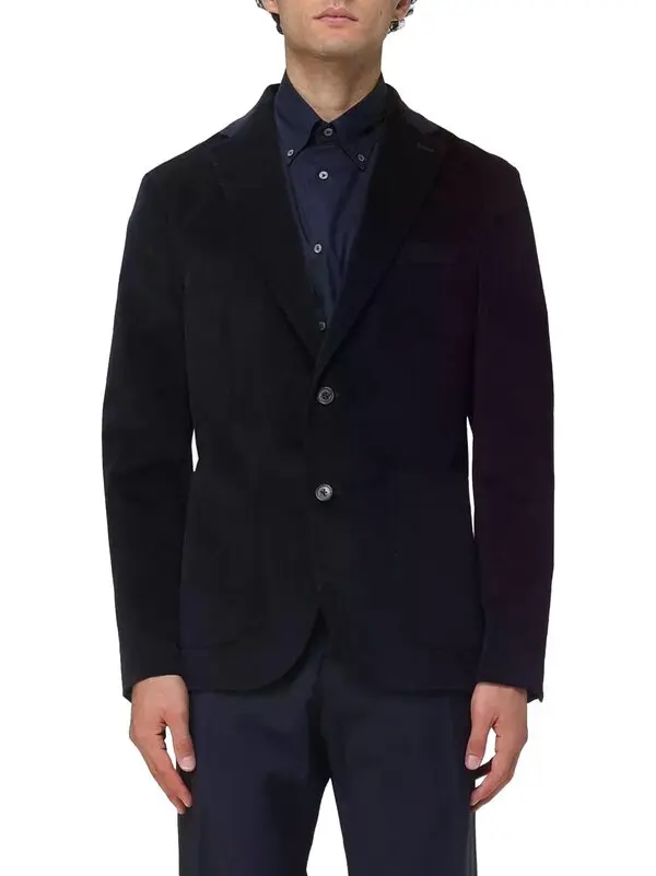 BROOKSFIELD Corduroy Single-breasted Blazer - Blue