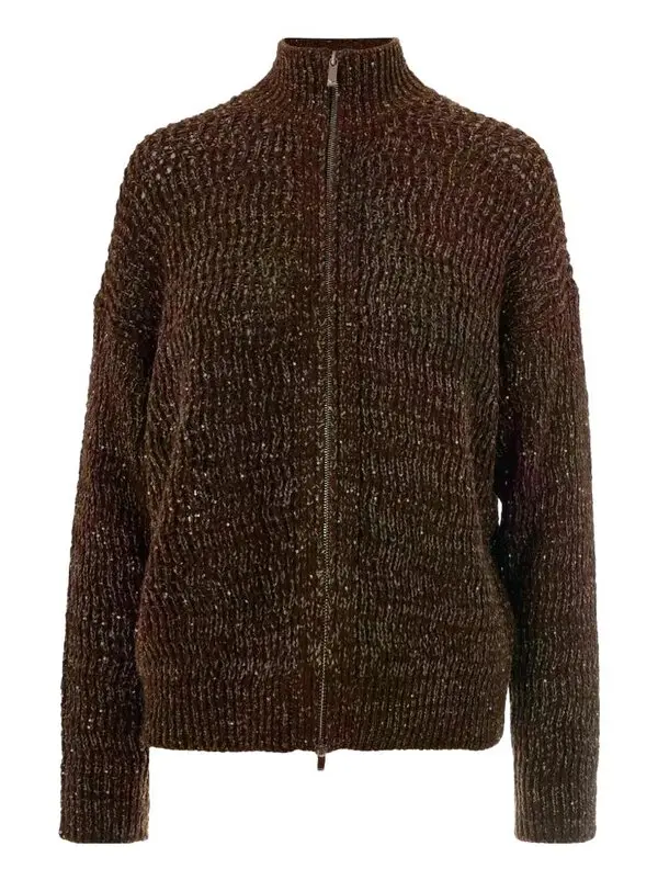 Max Mara Sequin-embellished Cardigan - Brown