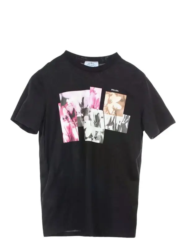 Prada 2010 Graphic-print T-shirt - Black