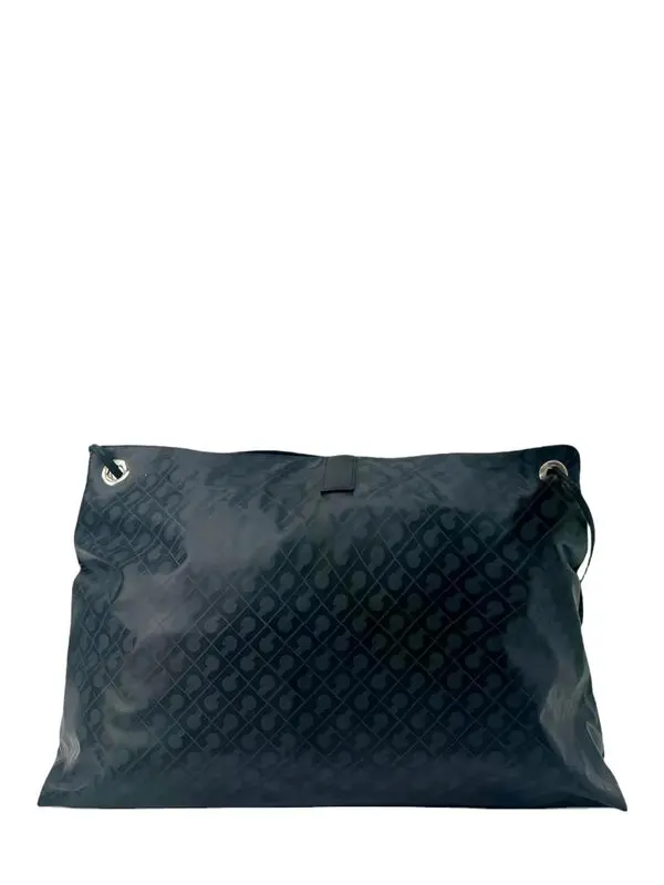 GHERARDINI Monogram-print Logo-plaque Shoulder Bag - Grey
