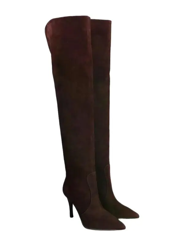 BIANCADI Pointed-toe Over-the-knee Boots - Brown