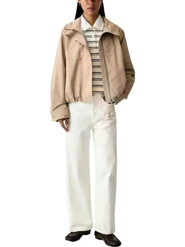 Marc O'polo High-neck Zip-up Bomber Jacket - Neutrals