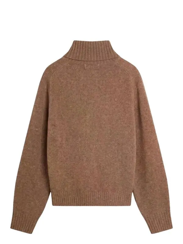 BALLANTYNE Argyle High-neck Sweater - Brown