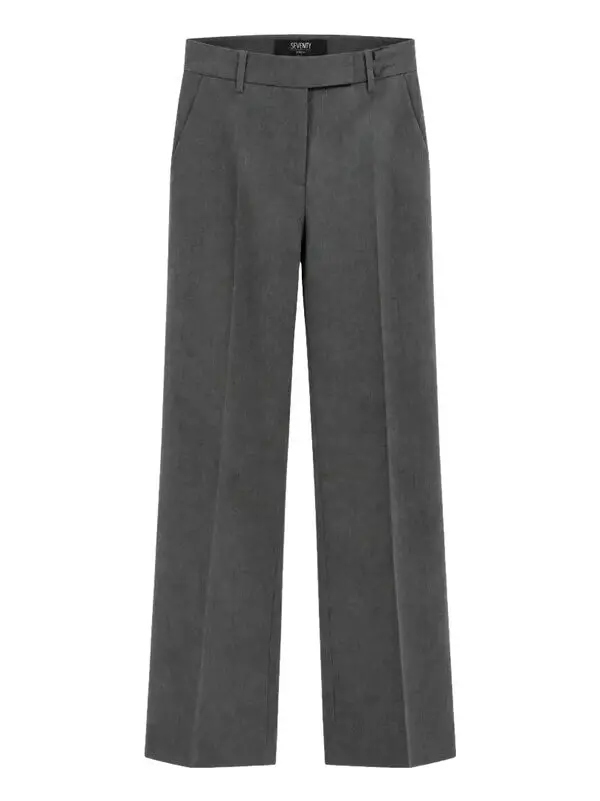 Seventy Pressed-crease Straight Trousers - Grey