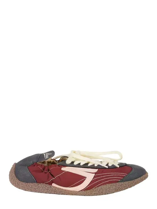 PURAAI 9.01 Corsa Leather-trim Low-top Sneakers - Red