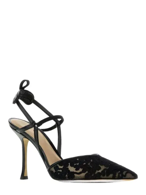 Fendi Very Colibrì Floral-lace Pumps - Black