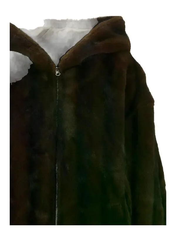 THELAURENT Faux-fur Hooded Jacket - Brown