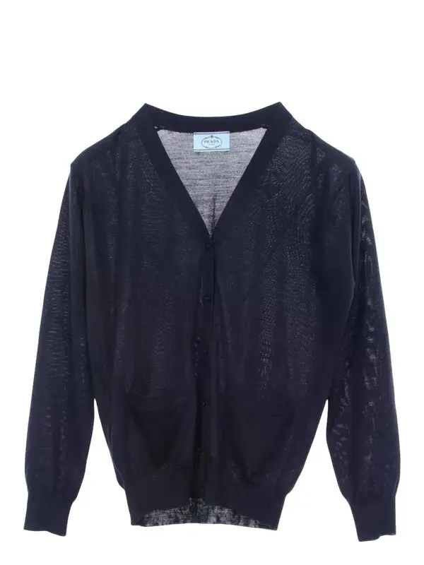Prada 2010 V-neck Cardigan - Blue
