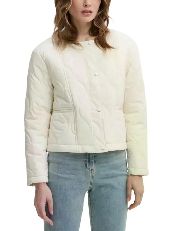 MORGAN Quilted Zip-up Jacket - Neutrals