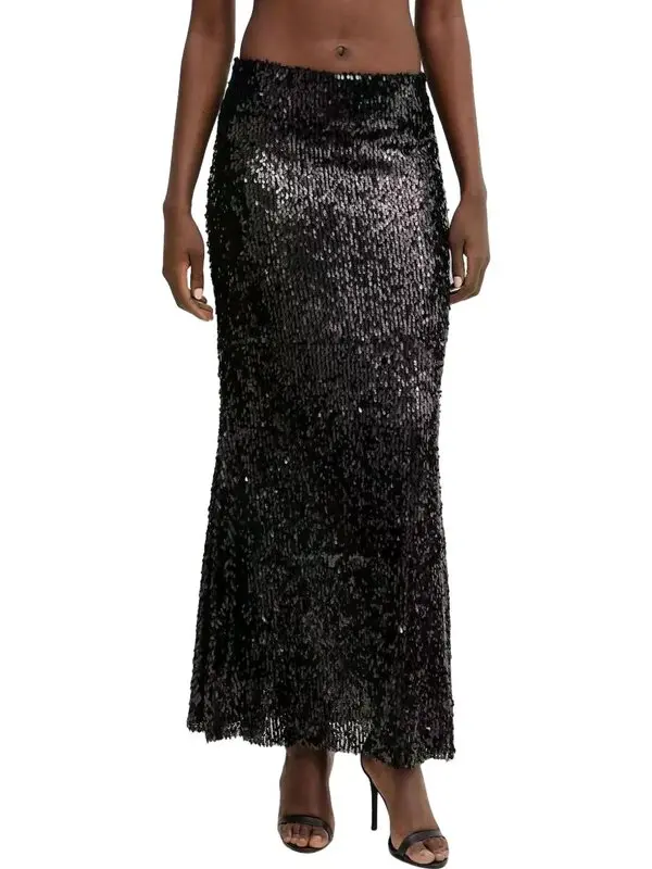 HAVEONE Sequin-embellished Maxi Skirt - Black