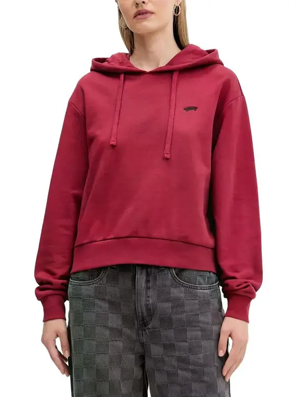 VANS Logo-embroidered Hoodie - Red