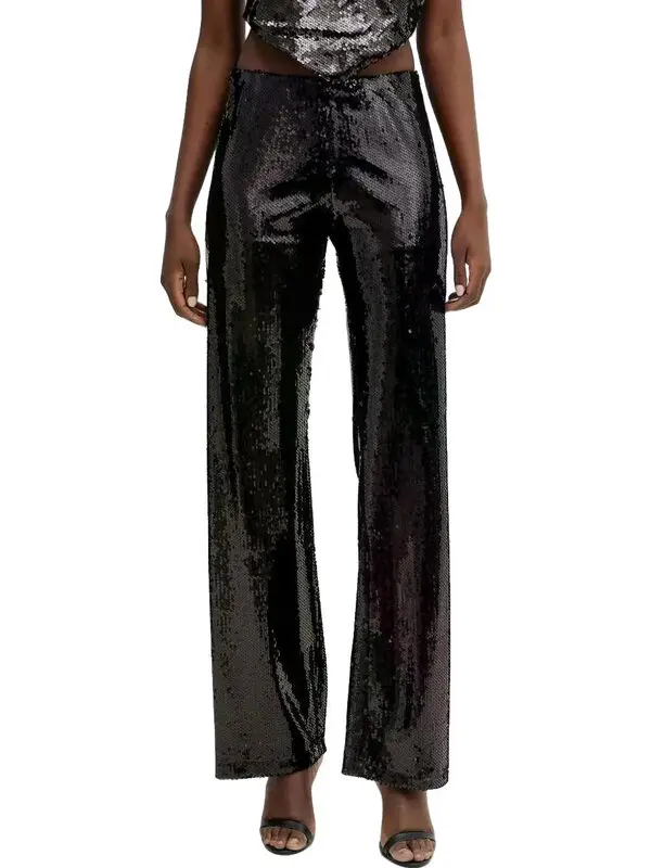 HAVEONE Sequin-embellished Trousers - Black