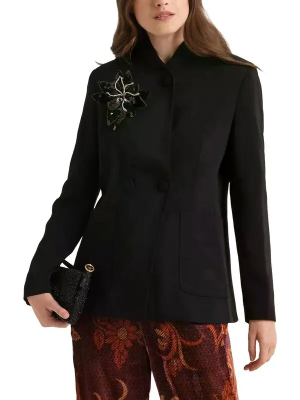 Malìparmi Double-breasted Cady Blazer - Black