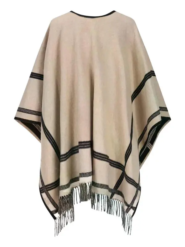 Fendi Selleria Macro-stitch Poncho - Neutrals