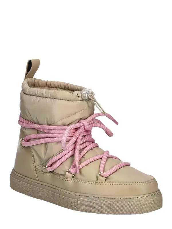 Inuikii Quilted Lace-up Ankle Boots - Neutrals