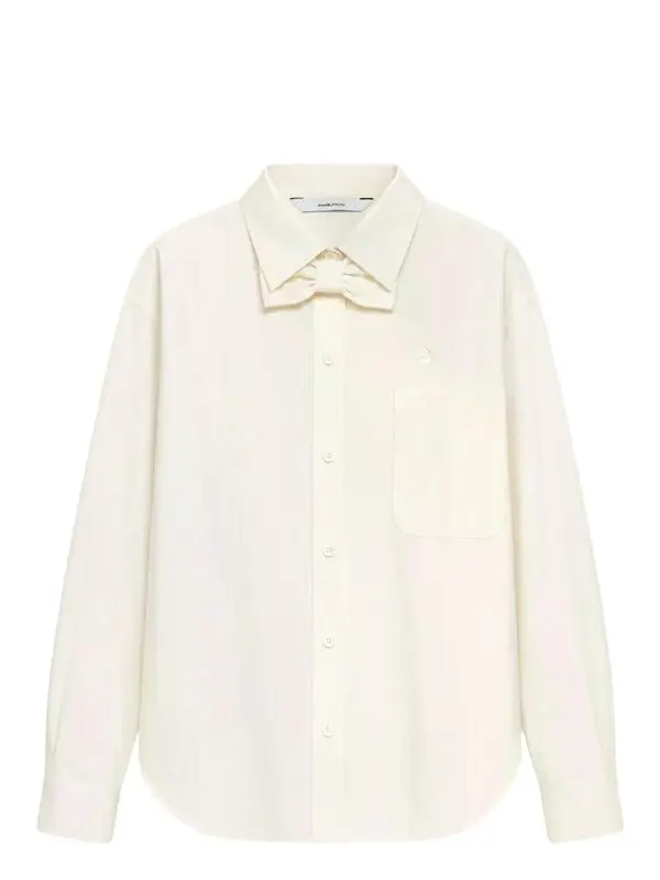 PUSHBUTTON Bow-detail Shirt - White